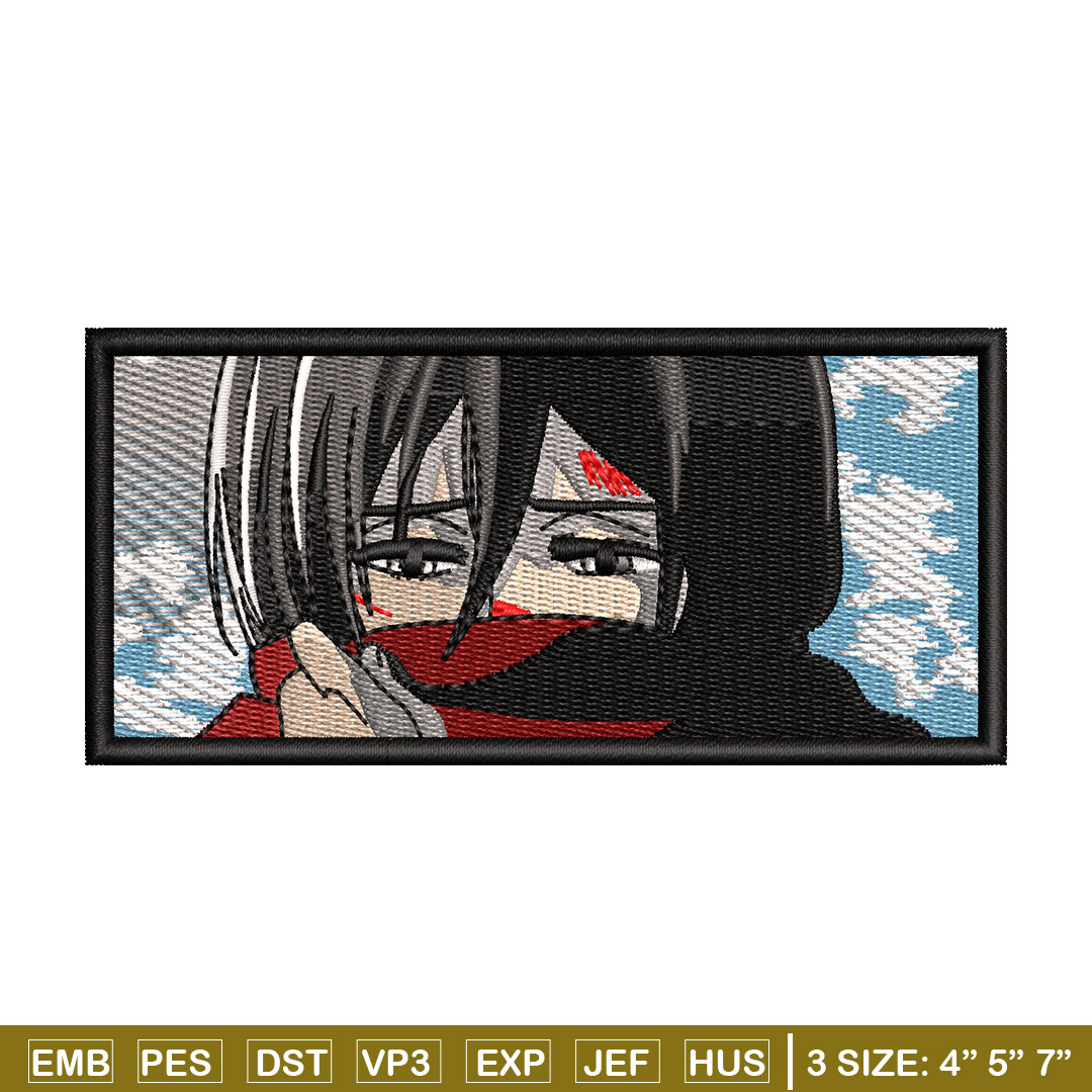 Mikasa eyes embroidery design, Aot embroidery, Anime design, - Inspire ...