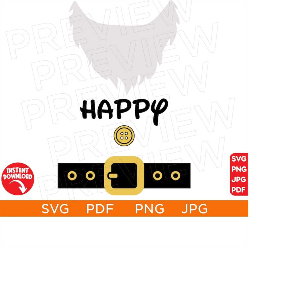 Happy Dwarf SVG, Snow White Seven Dwarfs SVG Grumpy Dwarfs S - Inspire ...