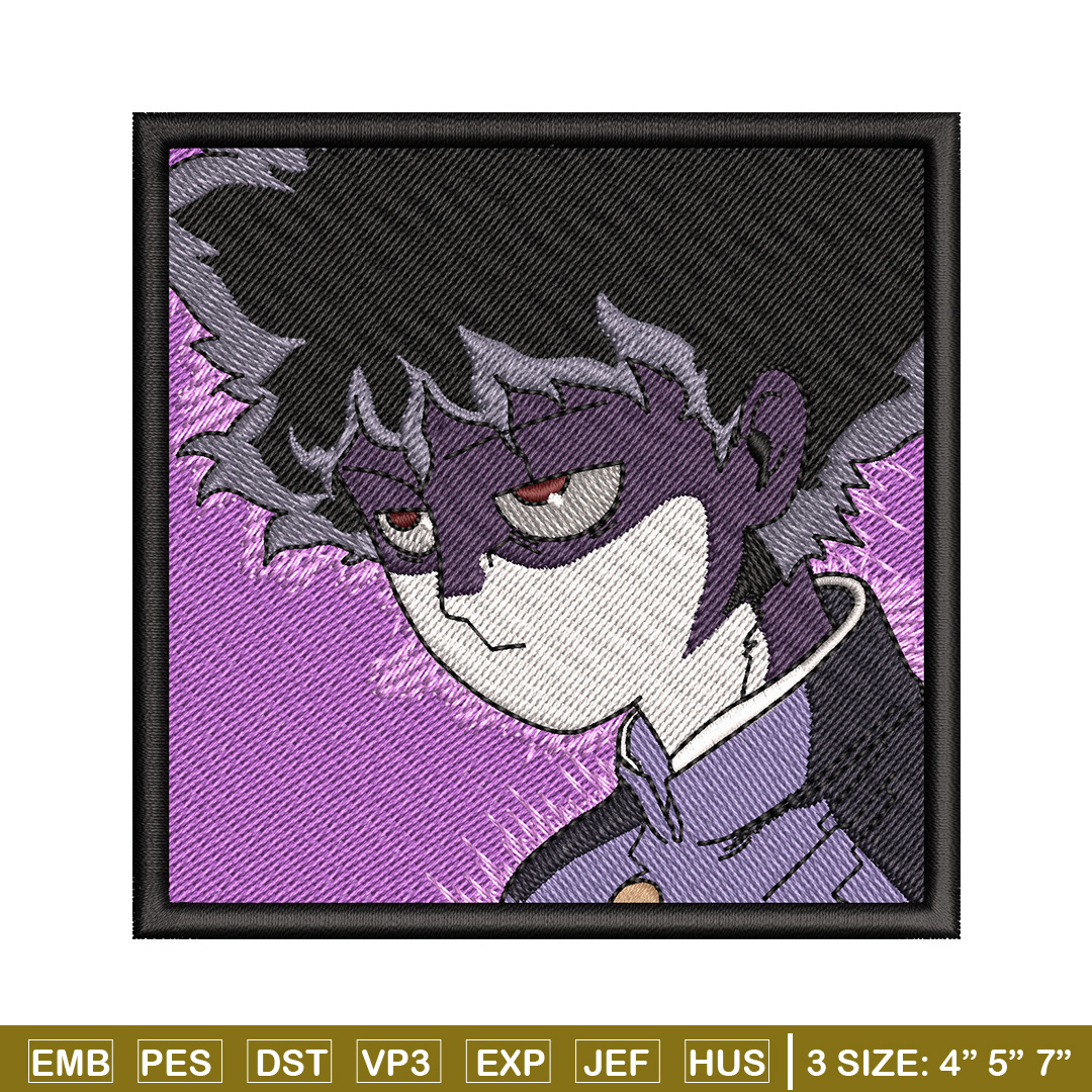 Mob 100 embroidery design, Mob psycho embroidery, Anime desi - Inspire ...
