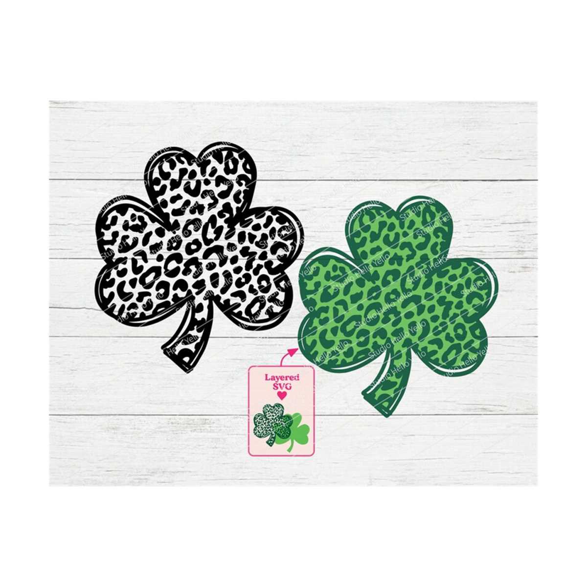 Leopard Print Shamrock Svg, St Patricks Day Svg, Shamrock Sv | Inspire ...