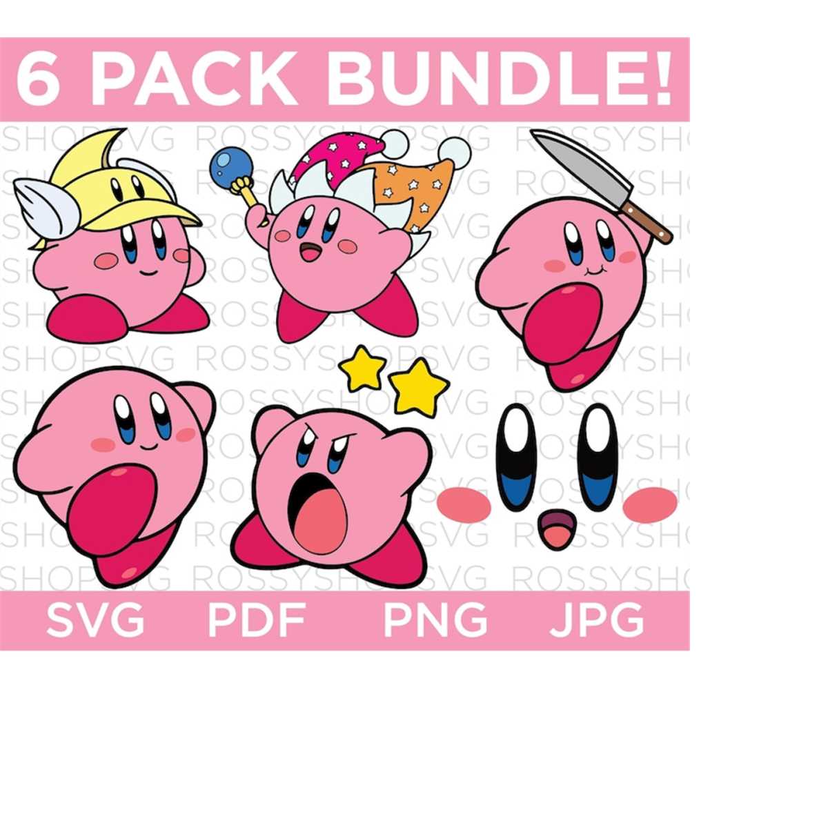 Kirby Bundle Svg, Games, Layered, Silhouette, Cricut, Digita - Inspire ...