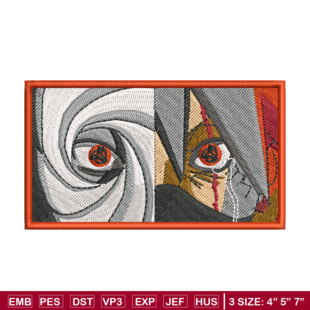 Kakashi Hatake eyes embroidery design, Naruto embroidery, em | Inspire ...