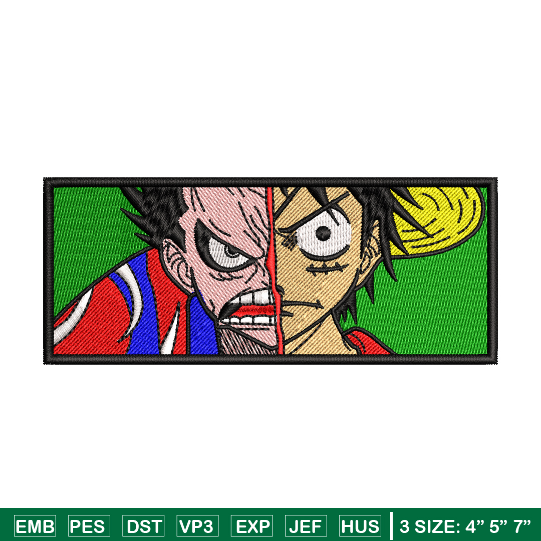 Luffy gear 4 embroidery design, One Piece embroidery, embroi | Inspire ...