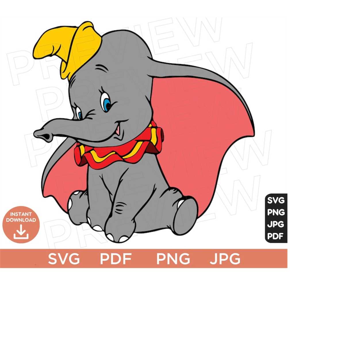 Dumbo SVG Png Clipart Disneyland Ears Svg clipart SVG, Cut f - Inspire ...