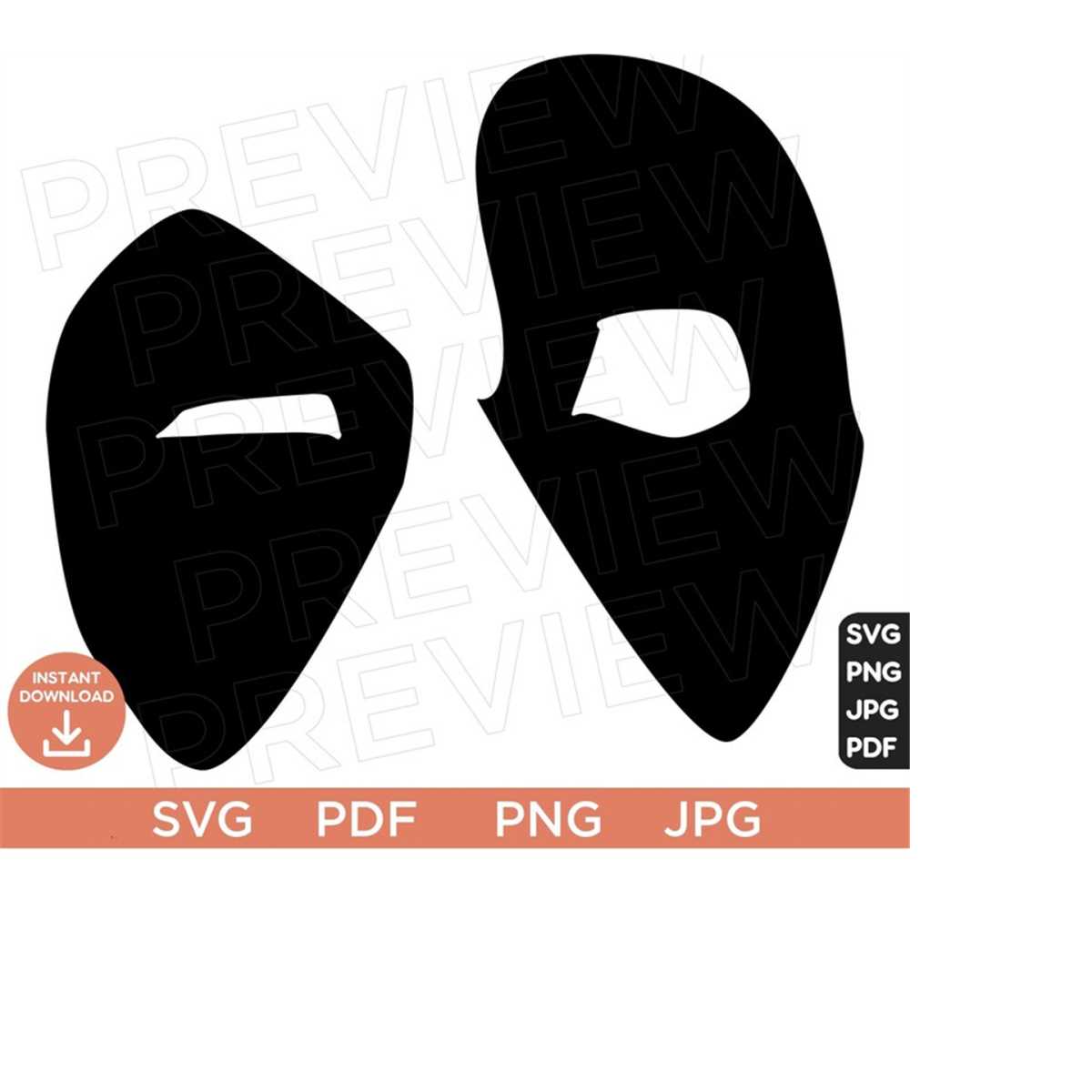 Deadpool face SVG Disneyland Ears Clipart Deadpool Superhero - Inspire ...