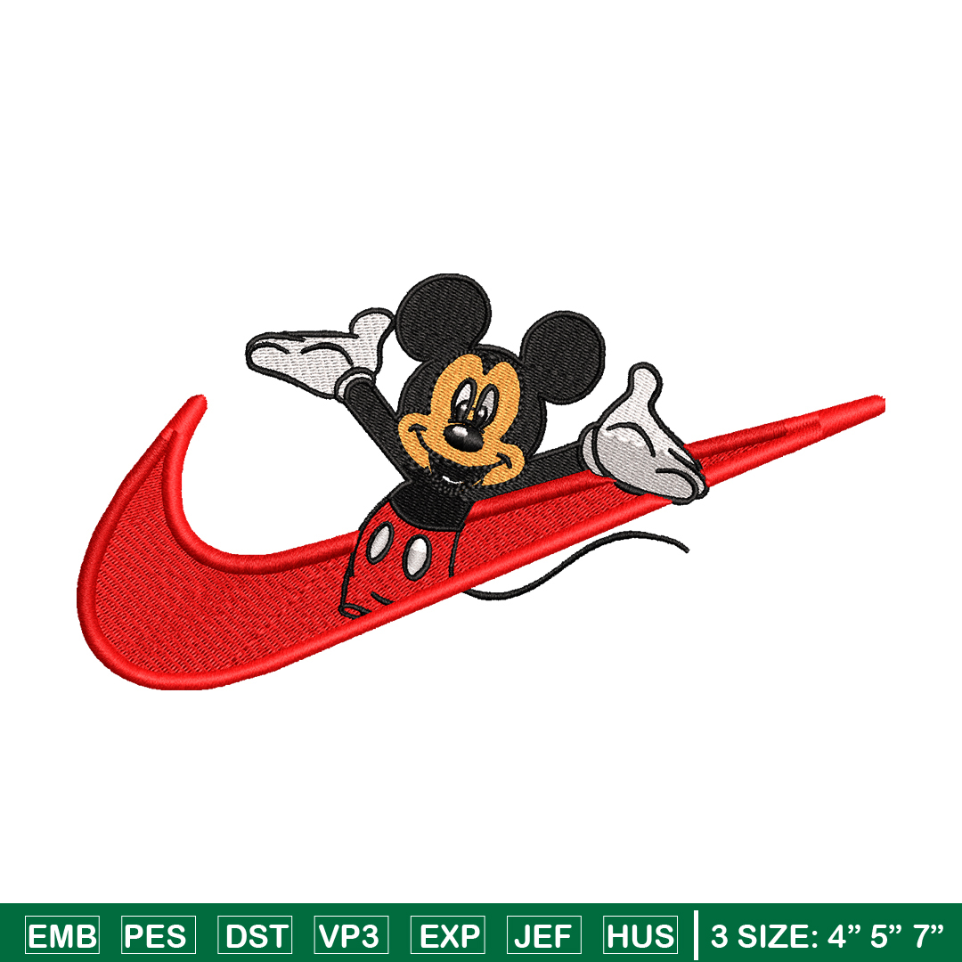 Mickey mouse Nike embroidery design, Disney embroidery, Nike - Inspire ...
