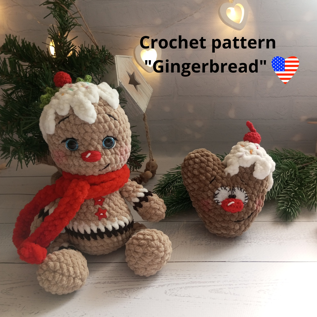 Gingerbread, Christmas crochet pattern, Gingerbread toys, am | Inspire ...