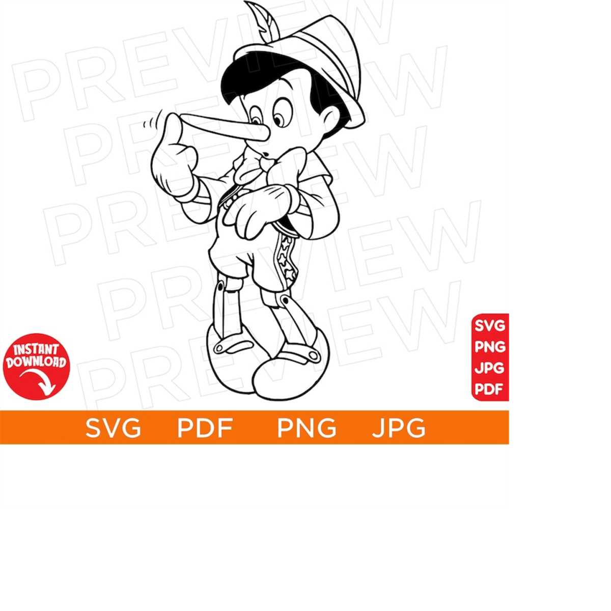 Vector Pinocchio SVG Disneyland Ears Pinocchio Disneyworld m | Inspire ...