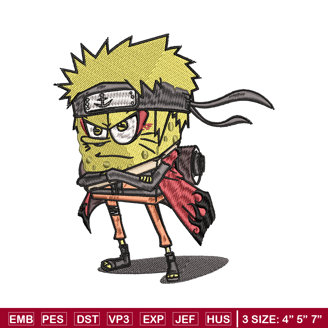 Naruto spongebob breathing embroidery design, Naruto embroid | Inspire ...