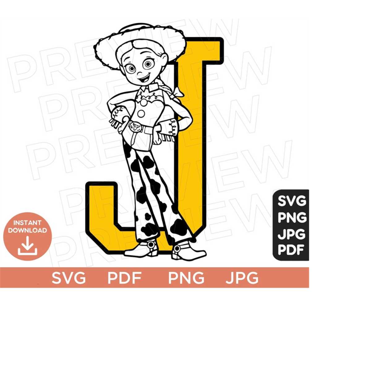 Jessie Toy Story svg Ears svg png clipart, cricut design Svg - Inspire ...