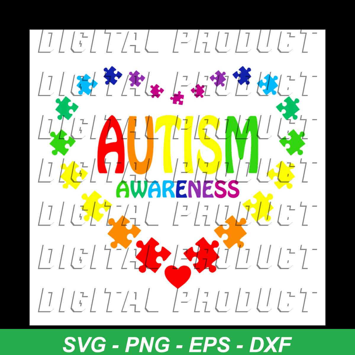 World Autism Awareness Heart Autism Cute Svg, Autism Svg, Co | Inspire ...