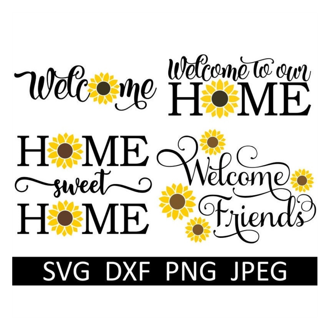 Welcome SVG, Sunflower Sign SVG, Welcome Door Signs SVG, Dig - Inspire ...