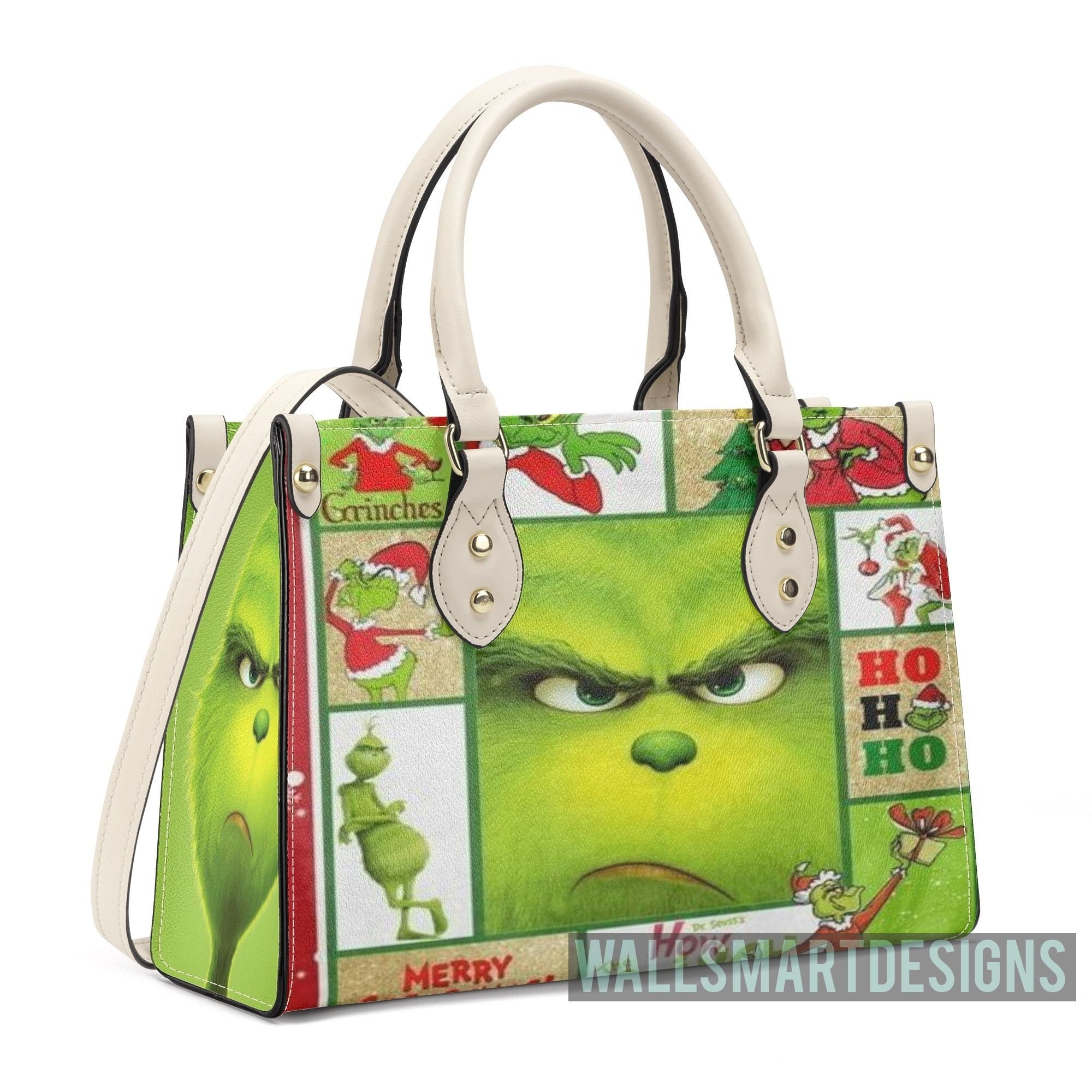 Personalized Cute Grinch Collection Handbag, The Grinch Hand - Inspire ...