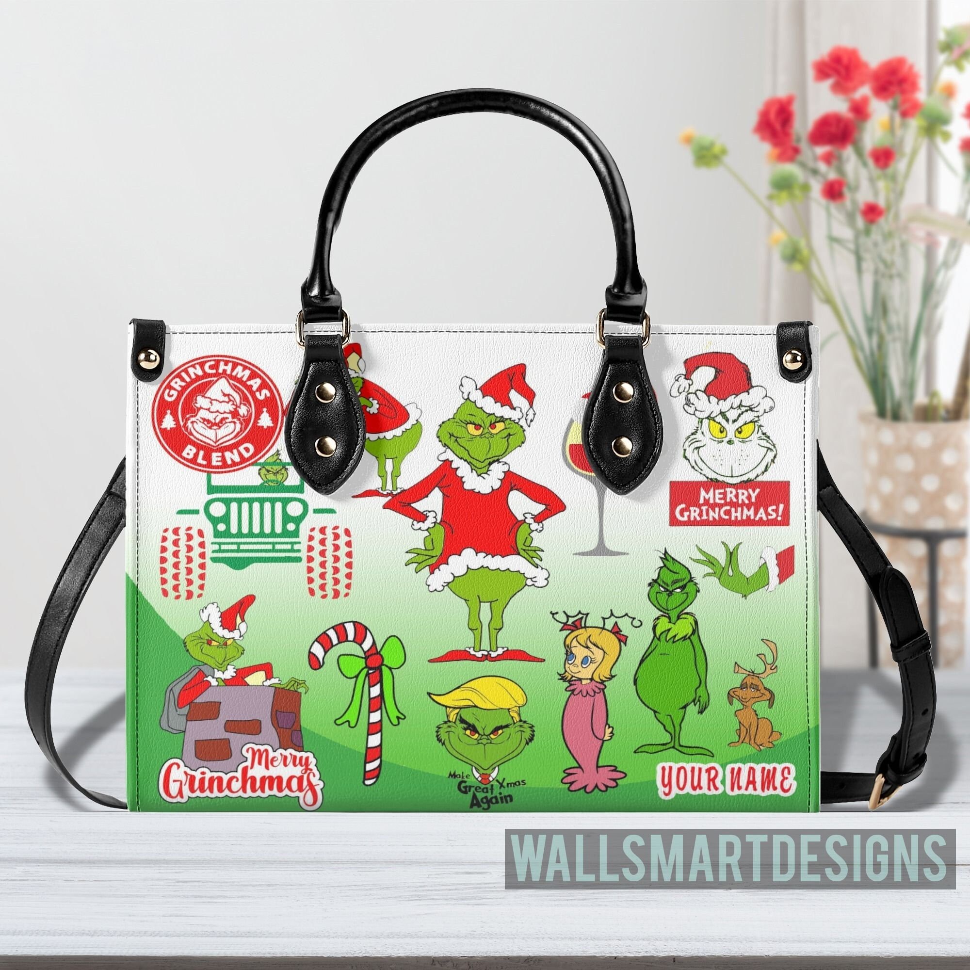 Personalized The Grinch Stickers Collection Handbag, The Gri - Inspire ...