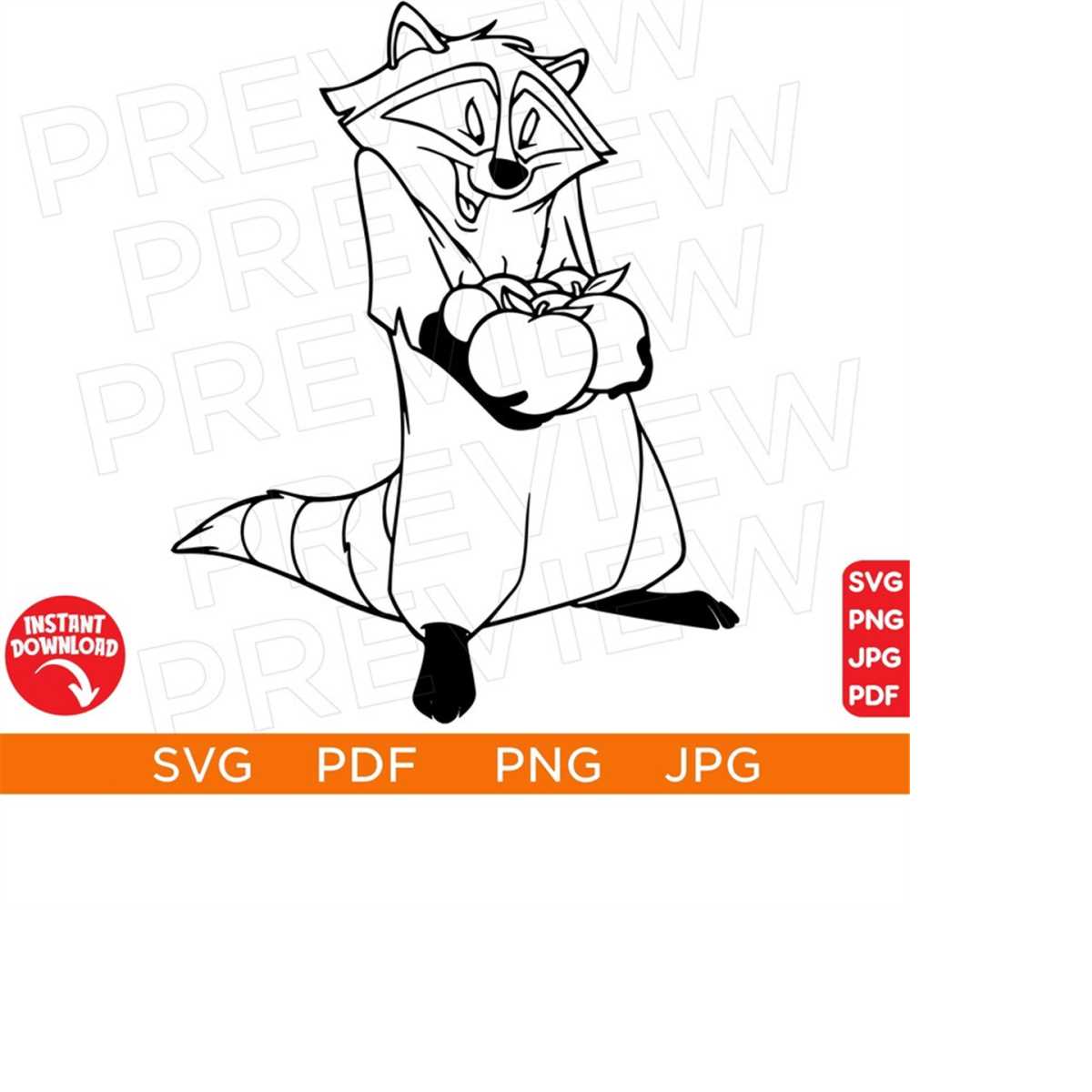 Meeko Vector Svg, Princess Pocahontas SVG, Princess Svg, Po - Inspire ...