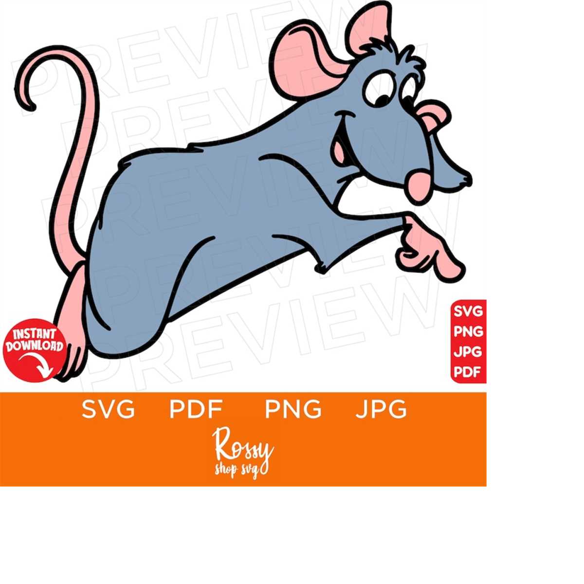 Remy Ratatouille SVG , Disneyland Ears, Clipart, Anyone Can - Inspire ...