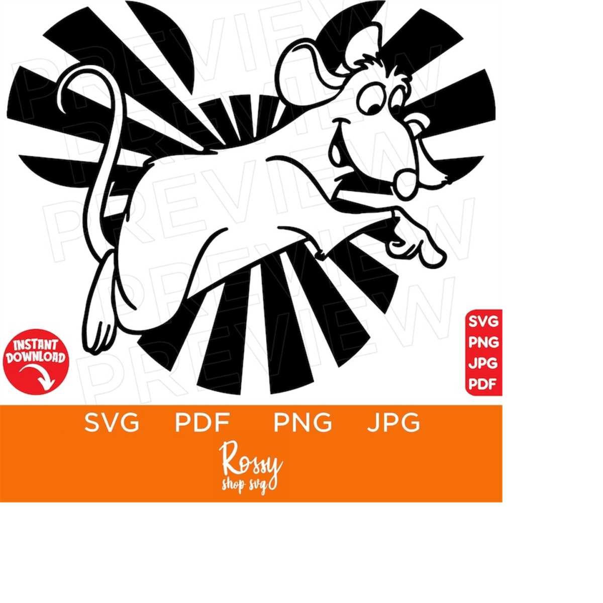 Remy Ratatouille SVG , Disneyland Ears, Clipart, Anyone Can - Inspire ...