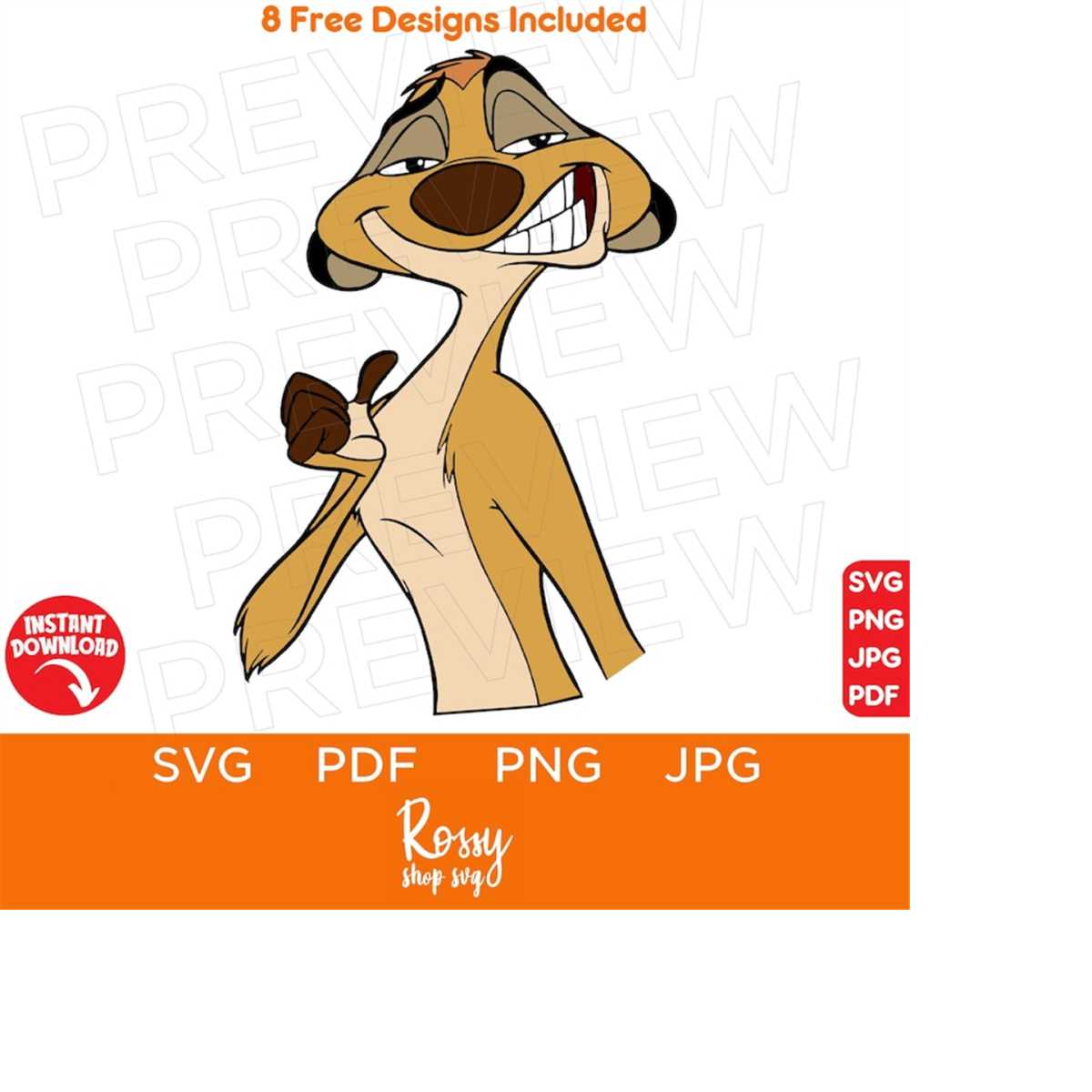 Vector Timon Disneyland Svg, The Lion King Svg, SVG, Disneyl - Inspire ...