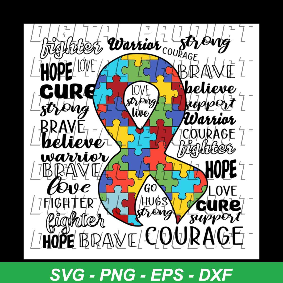 Colored Puzzle Ribbon Svg, Autism Svg, Ribbon Svg, Colored P | Inspire ...