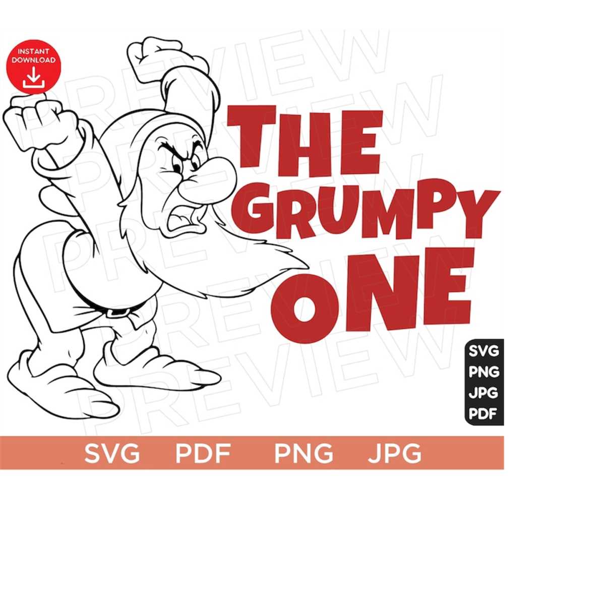 This is my happy face SVG, Snow White Seven Dwarfs SVG Grump - Inspire ...