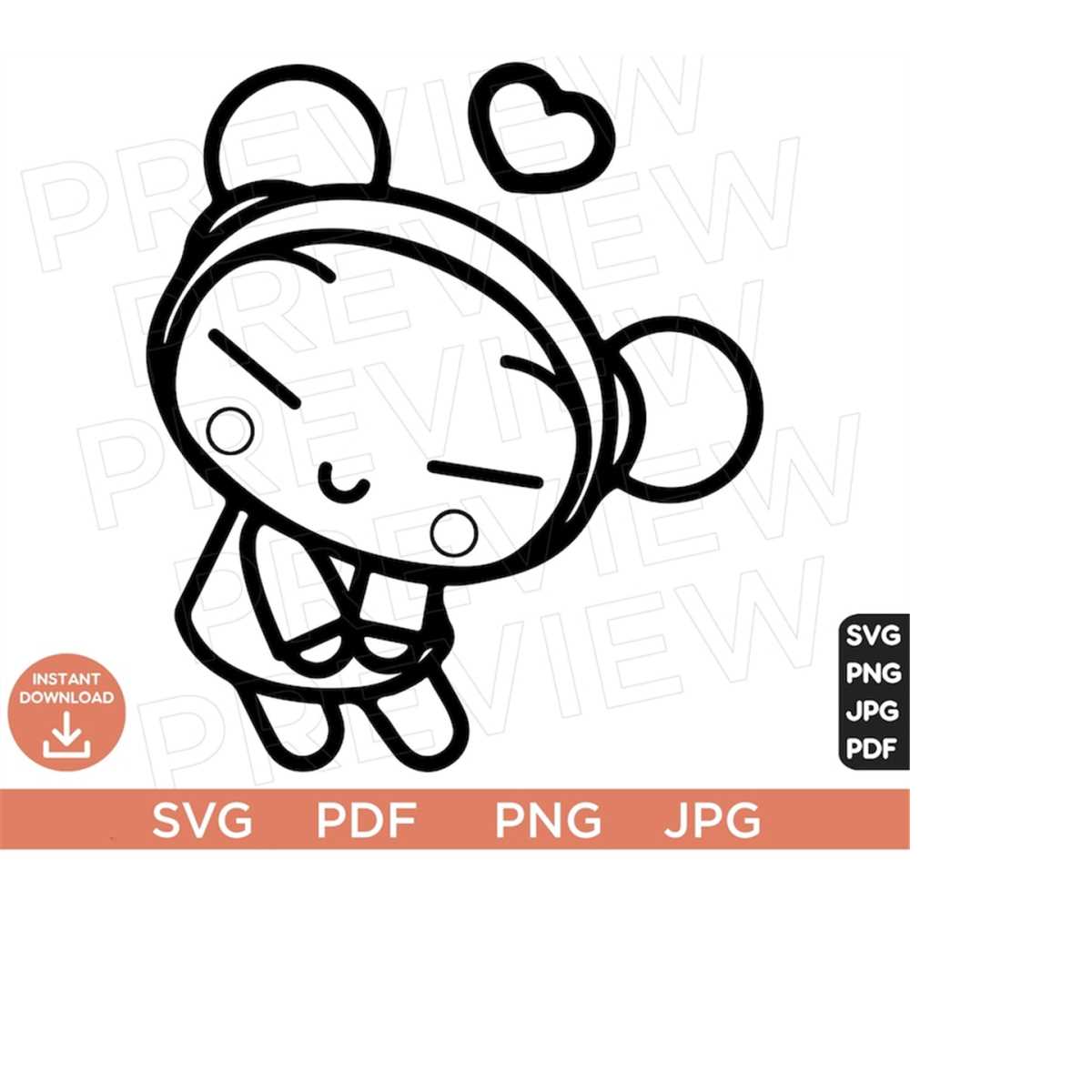 Pucca Love SVG, Pucca SVG, Disneyland Ears clipart SVG, Vect - Inspire ...