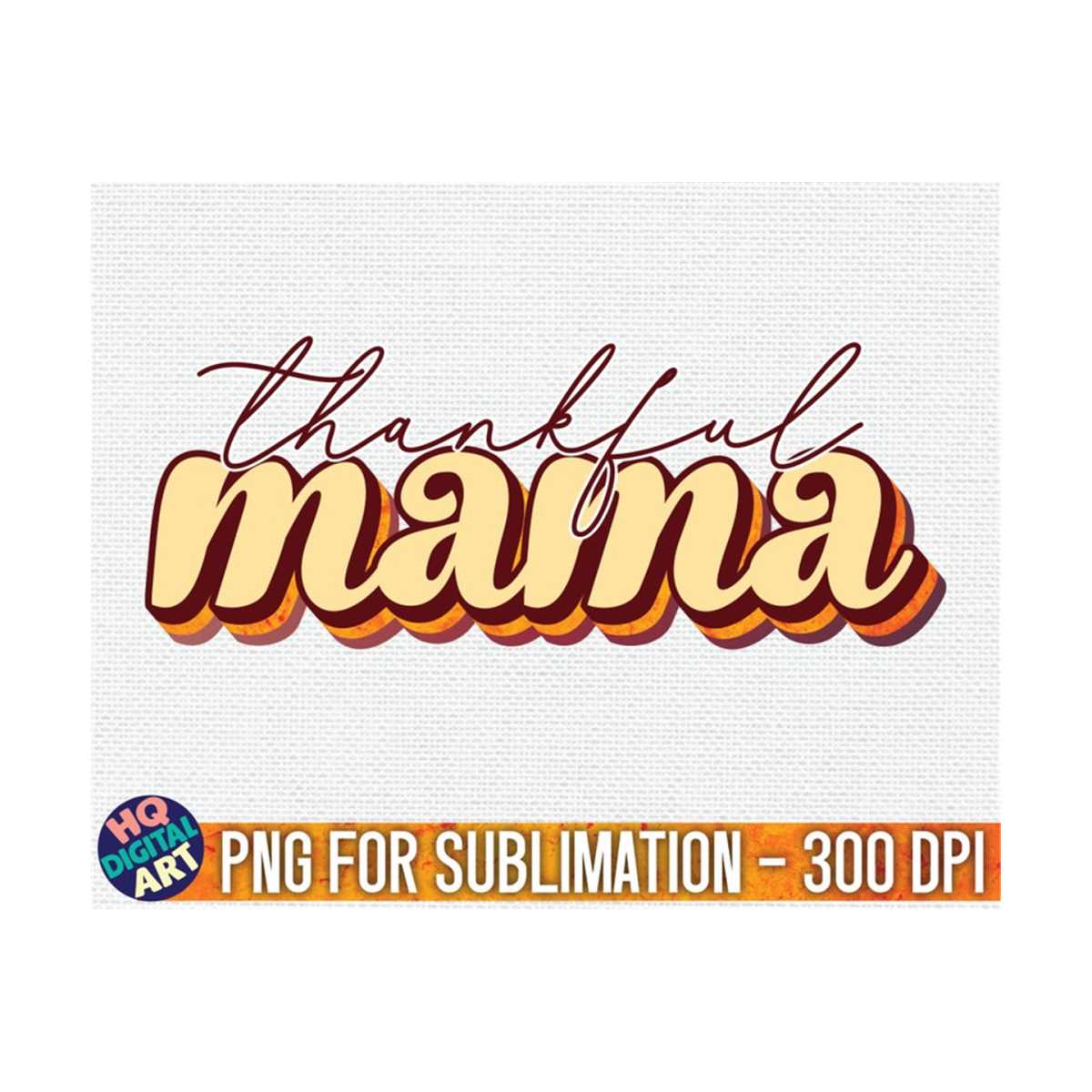 Thankful mama Fall Sublimation PNG / Vintage retro stripe / | Inspire ...