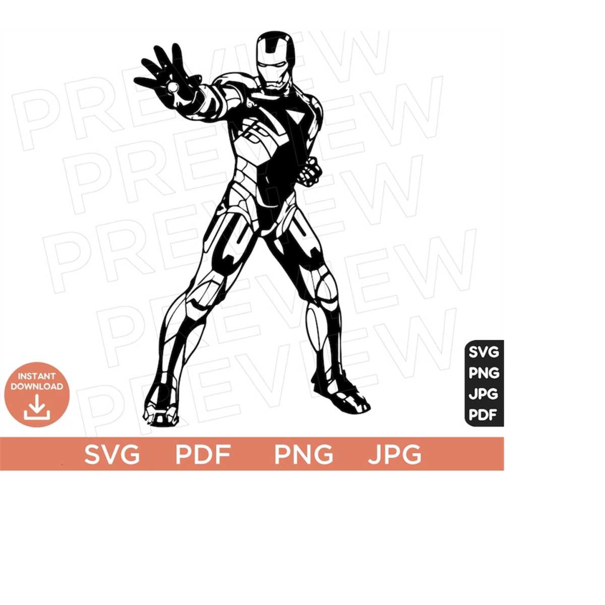 Iron Man SVG Disneyland Ears Clipart Tony Stark Avengers Sup | Inspire ...