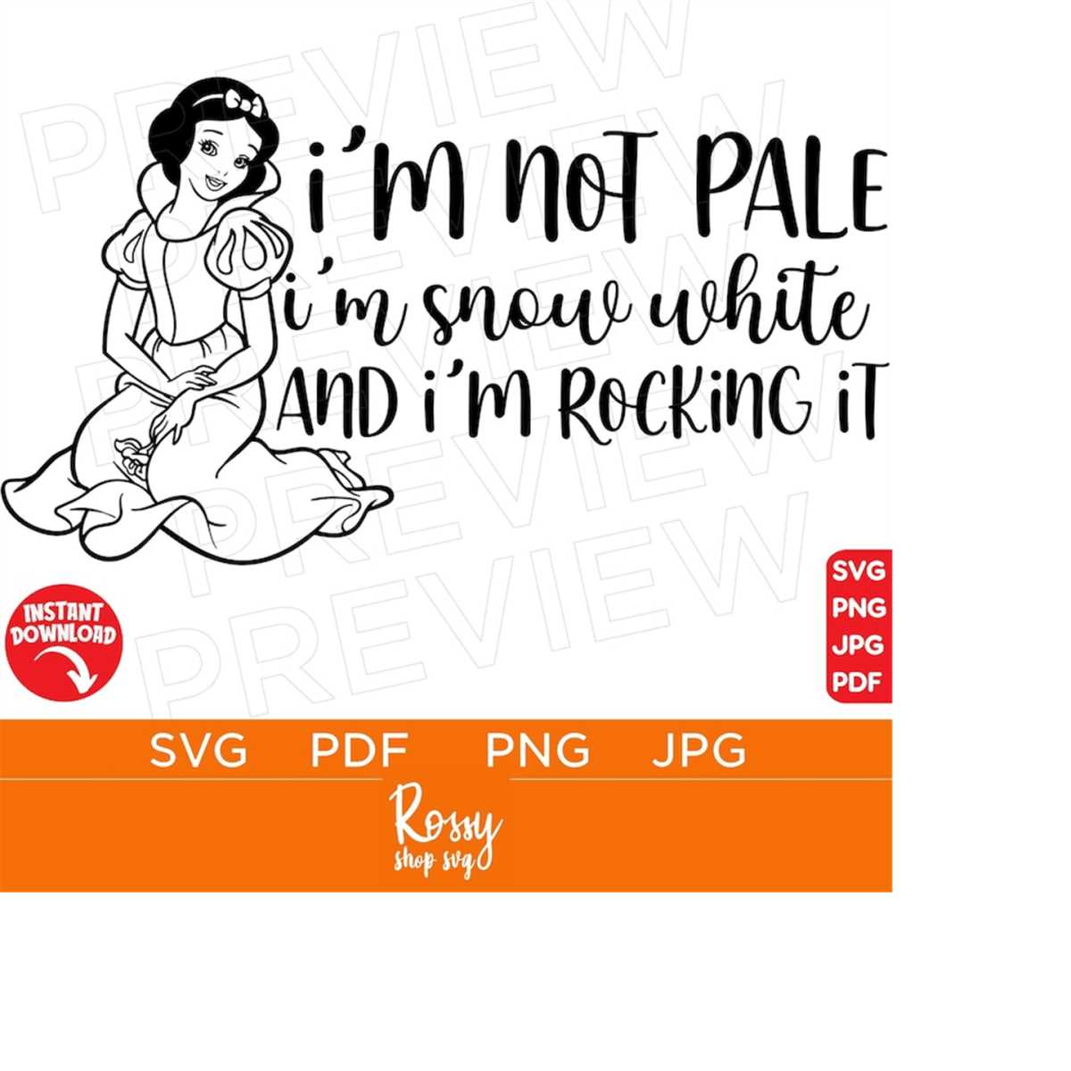 I'm Not Pale SVG, Snow White Seven Dwarfs SVG Grumpy Dwarfs - Inspire ...