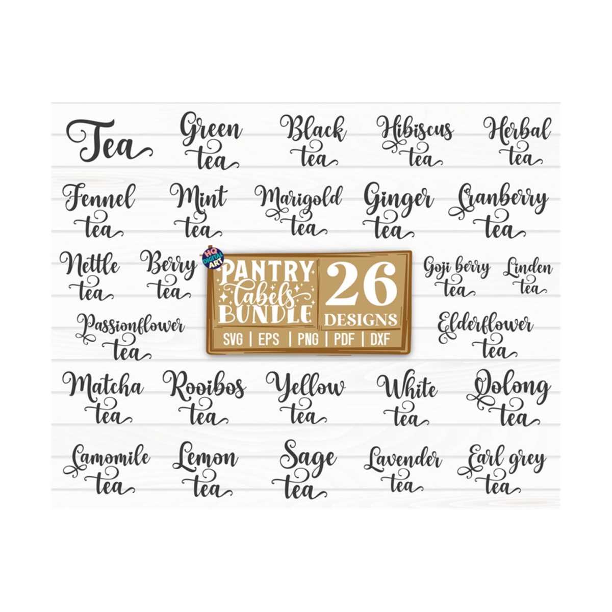 Pantry Labels SVG Bundle / Kitchen SVG / Teas Labels SVG / C | Inspire ...