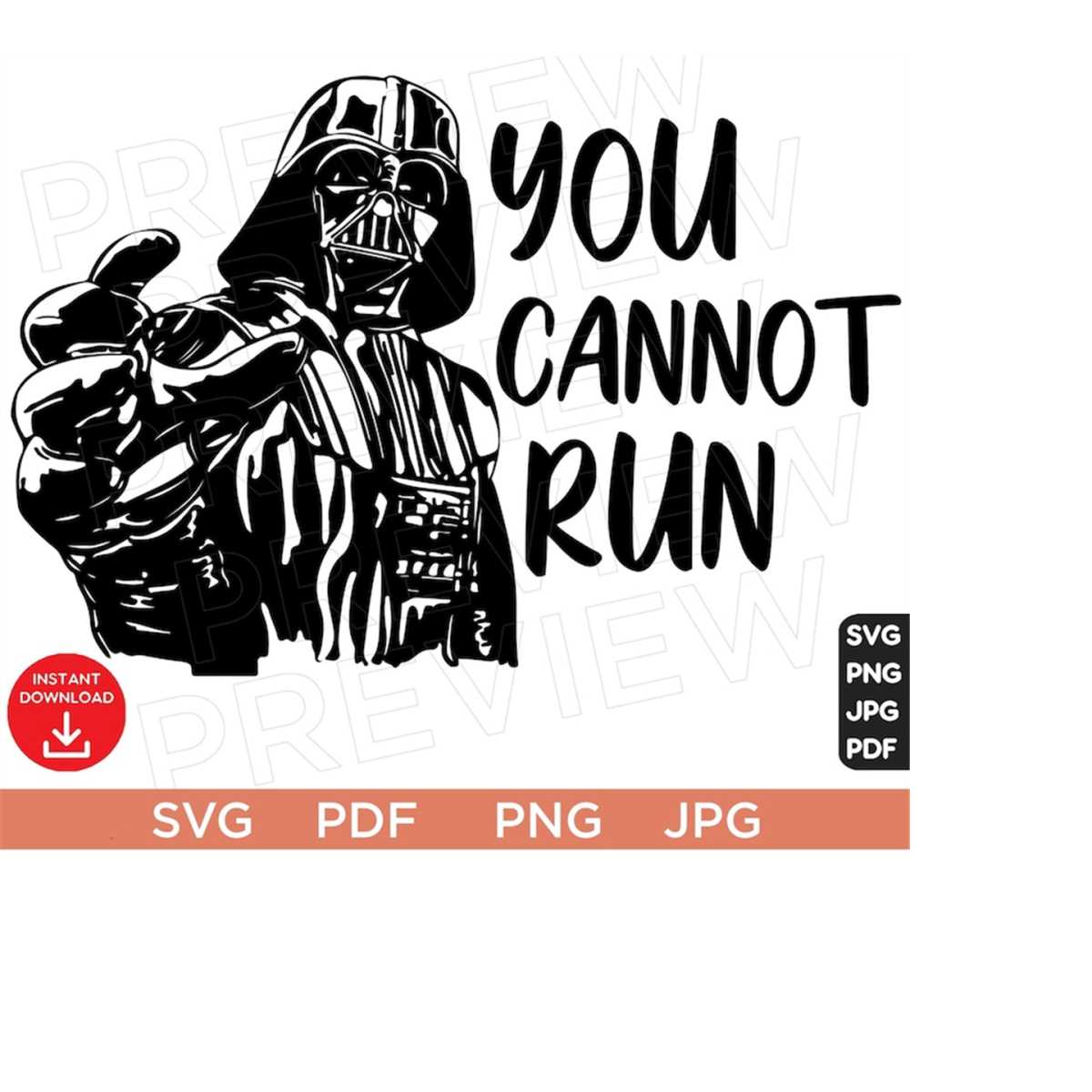 You Cannot Run Svg, Darth Vader SVG Obi-Wan Kenobi Disneylan - Inspire ...
