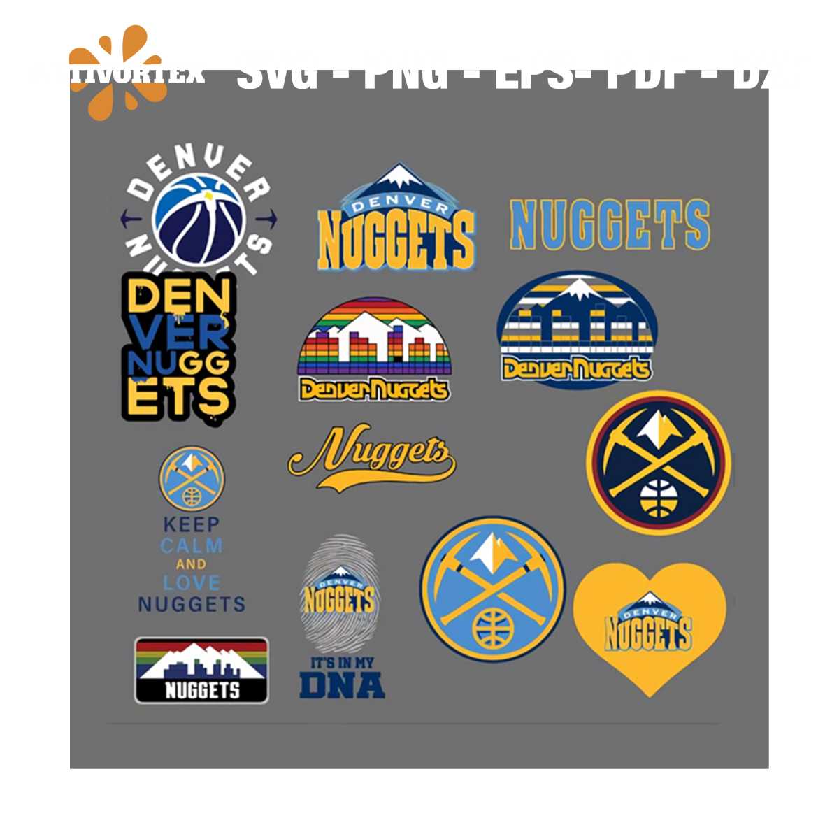 Denver Nuggets Bundle Svg, Sport Svg, Denver Nuggets Svg, De | Inspire ...