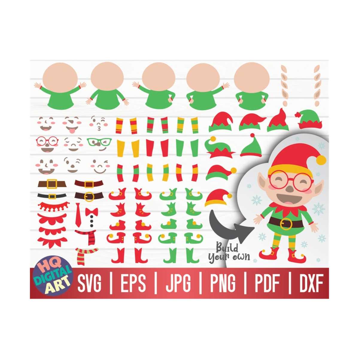 Build your own Christmas elf kit SVG / Cricut / Silhouette S | Inspire ...