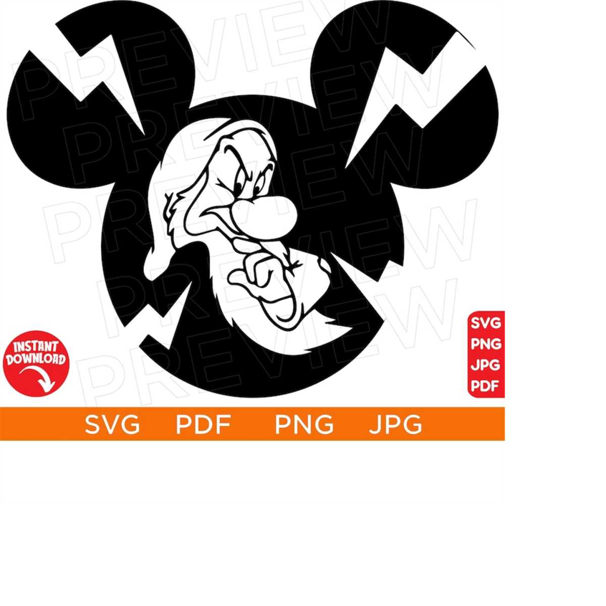 Grumpy happy face SVG, Snow White Seven Dwarfs SVG Grumpy Dw - Inspire ...
