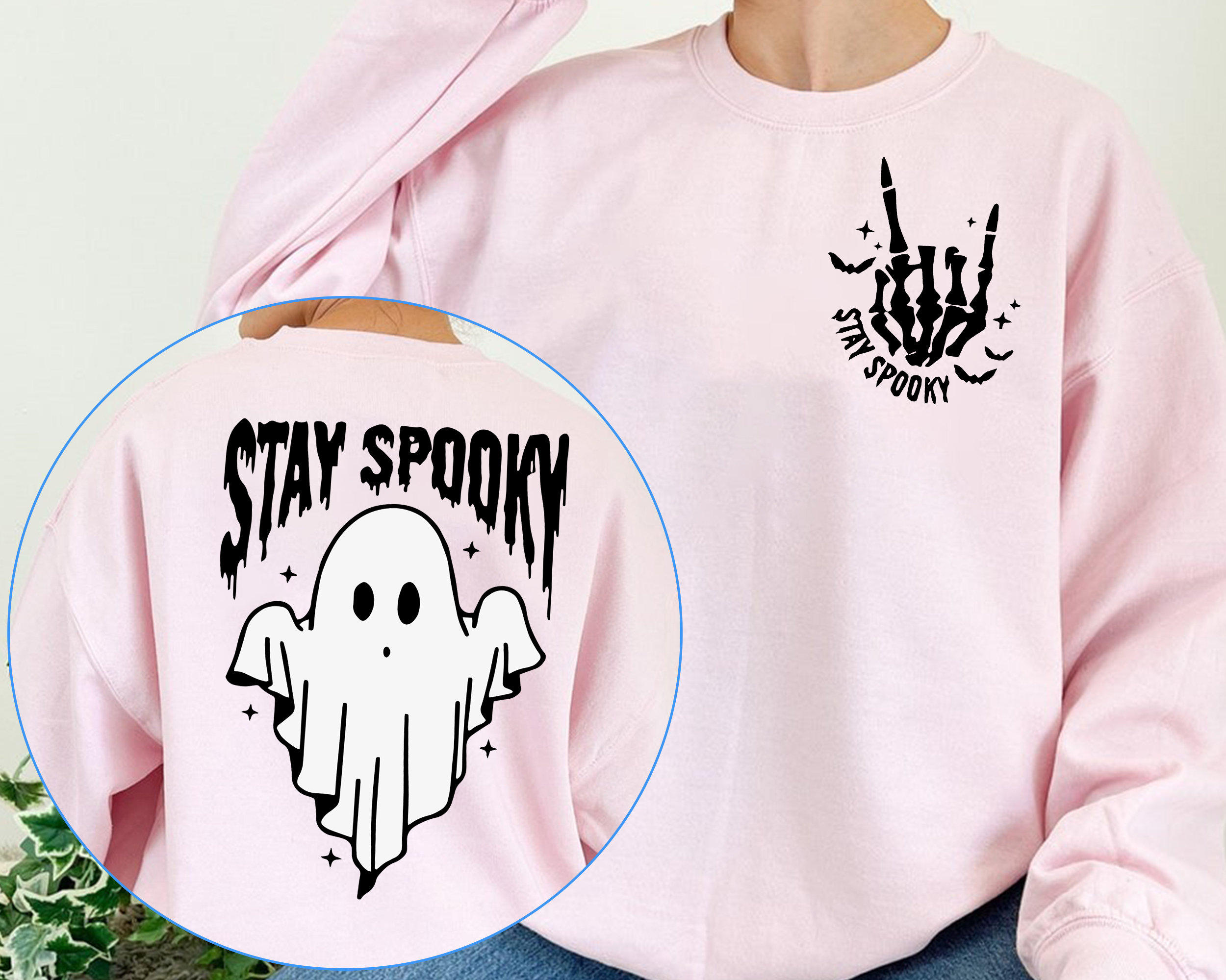 Stay Spooky Skeleton Hands Two Sided Shirt, Halloween Ghost | Inspire ...