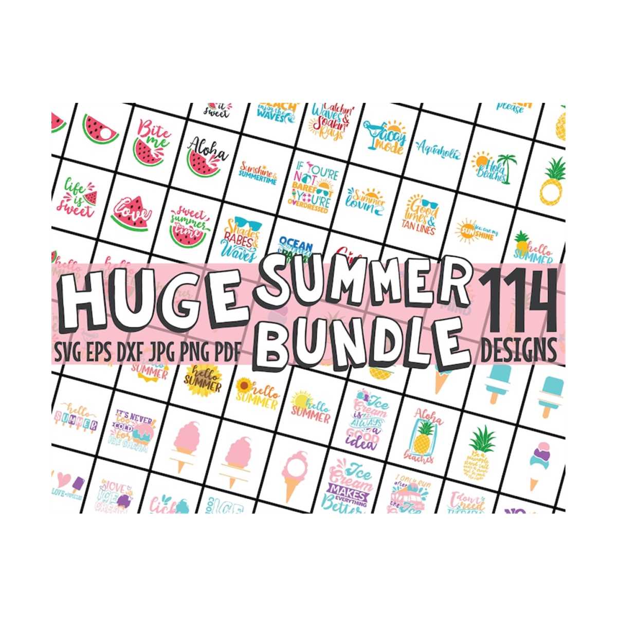 Huge Summer Bundle SVG / Summertime SVG Bundle / 114 designs | Inspire ...