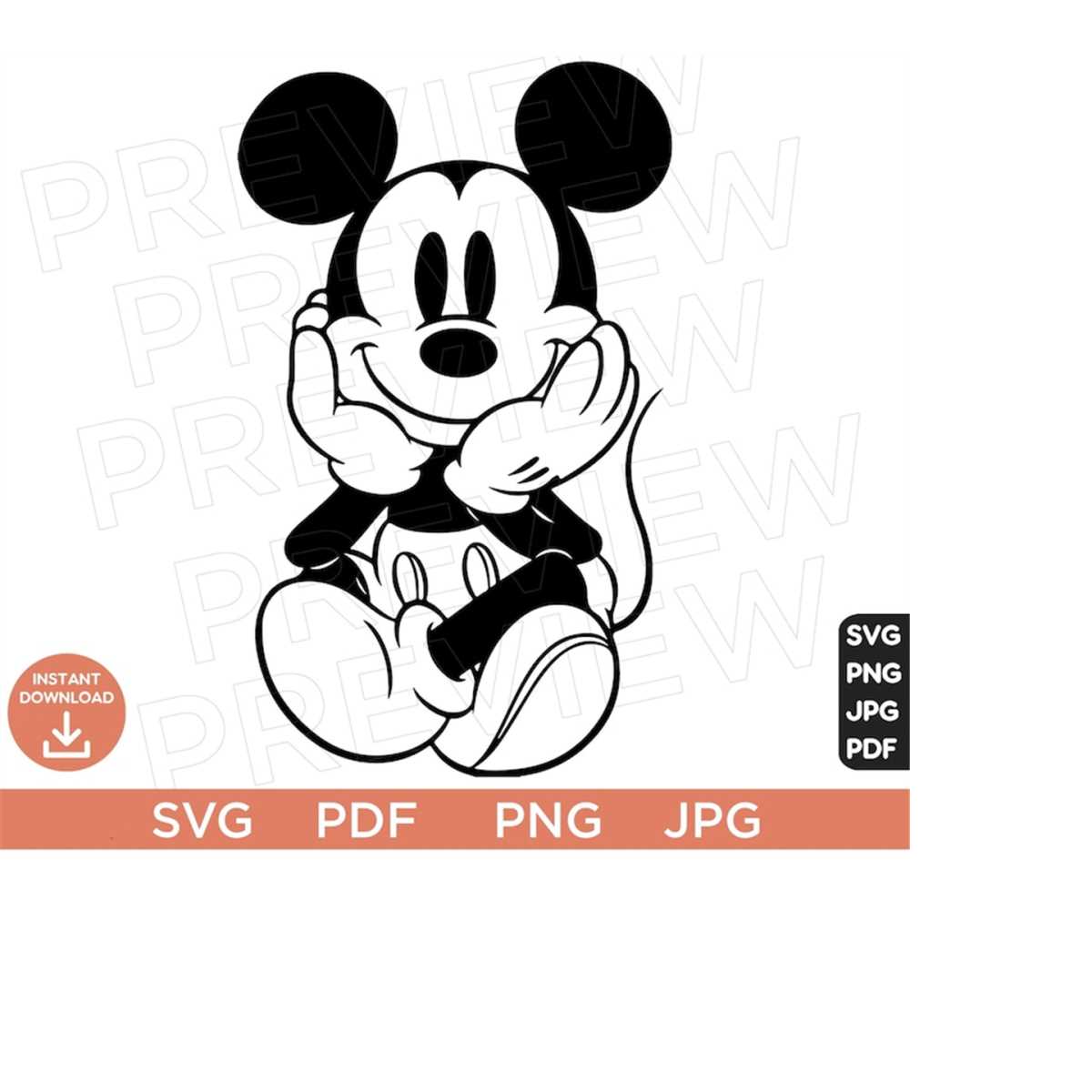 Mickey Mouse Classic Disneyland Ears SVG png , Disneyland Ea - Inspire ...