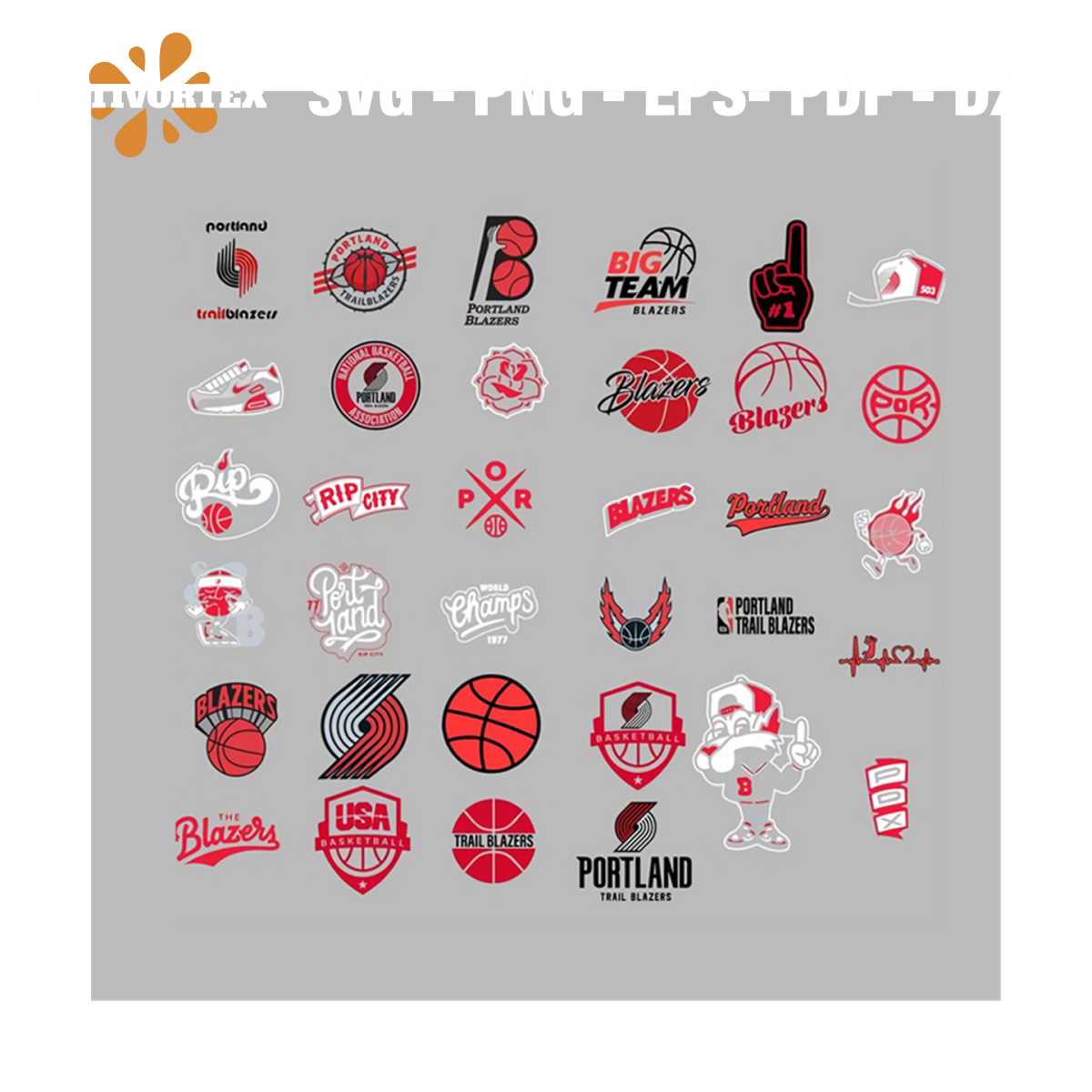 Portland Trail Blazers Bundle Svg, Sport Svg, Portland Trail | Inspire ...