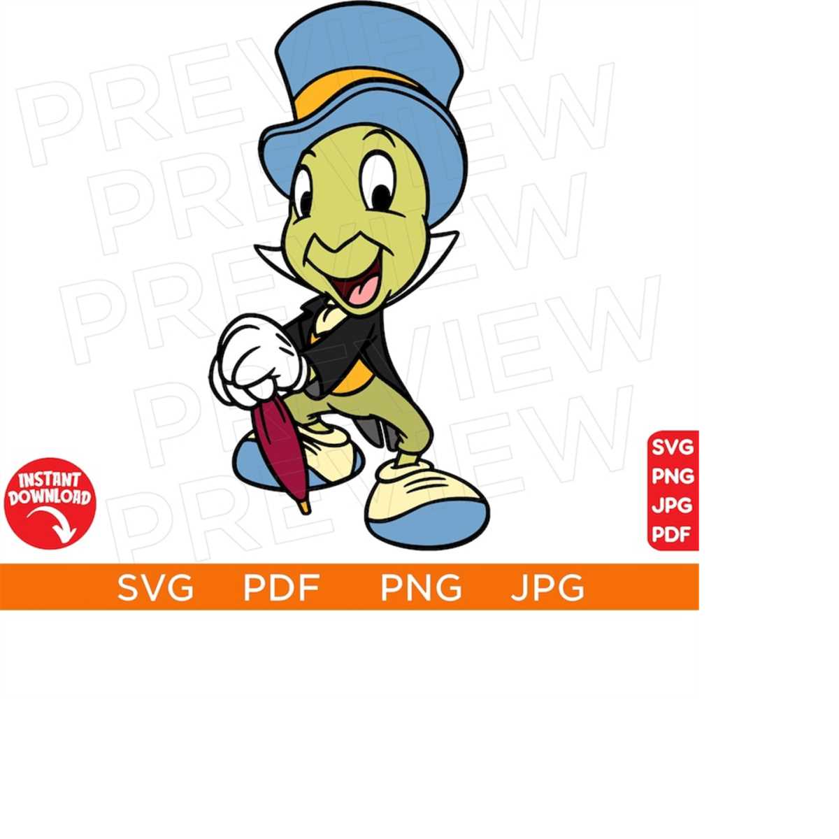 Jiminy Cricket Pinocchio SVG Disneyland Ears wood doll real - Inspire ...