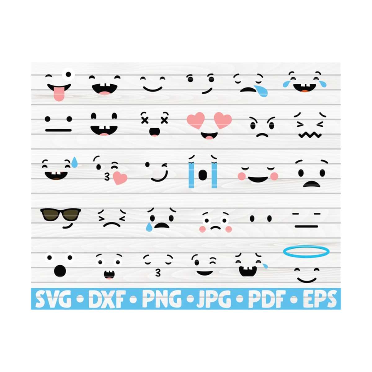 30 Face Expressions SVG / Cut File / cliparts / printable / | Inspire ...