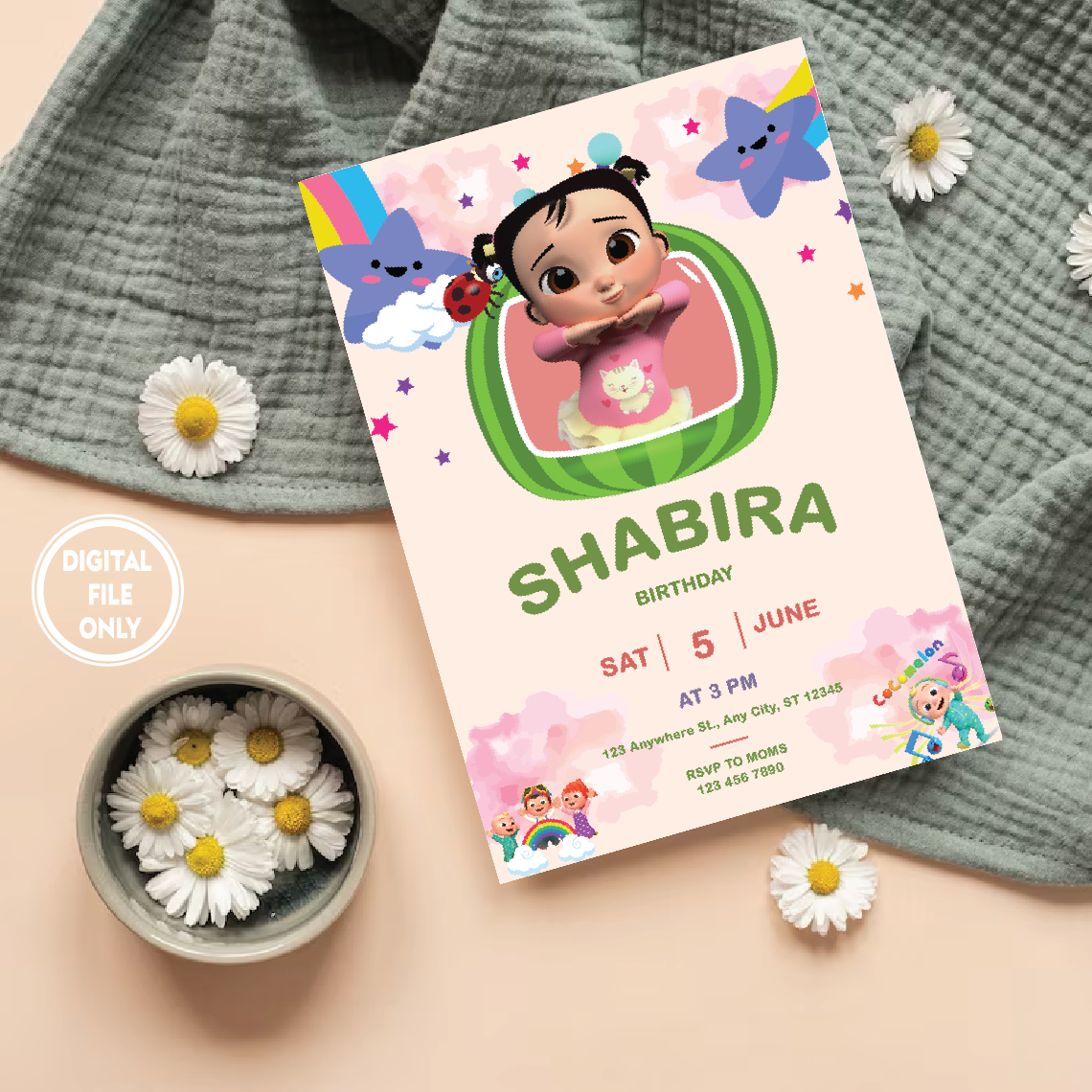 Personalized File Cocomelon Invitation | Cocomelon Birthday | Inspire ...