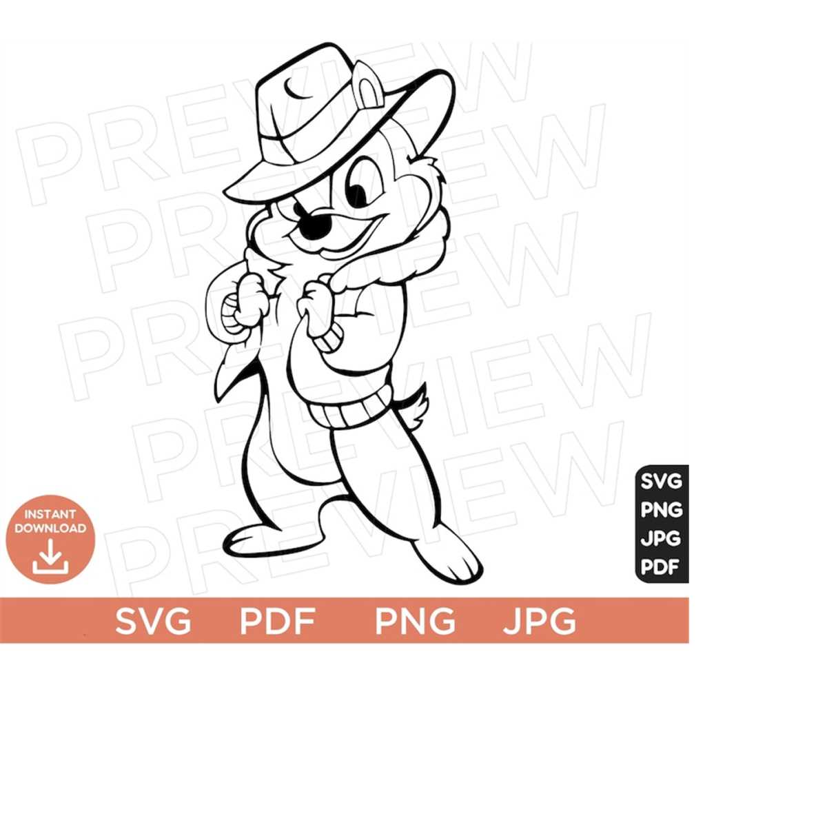 Chip Vector Svg Chip and Dale Ears SVG, Chip 'N Dale Rescue - Inspire ...