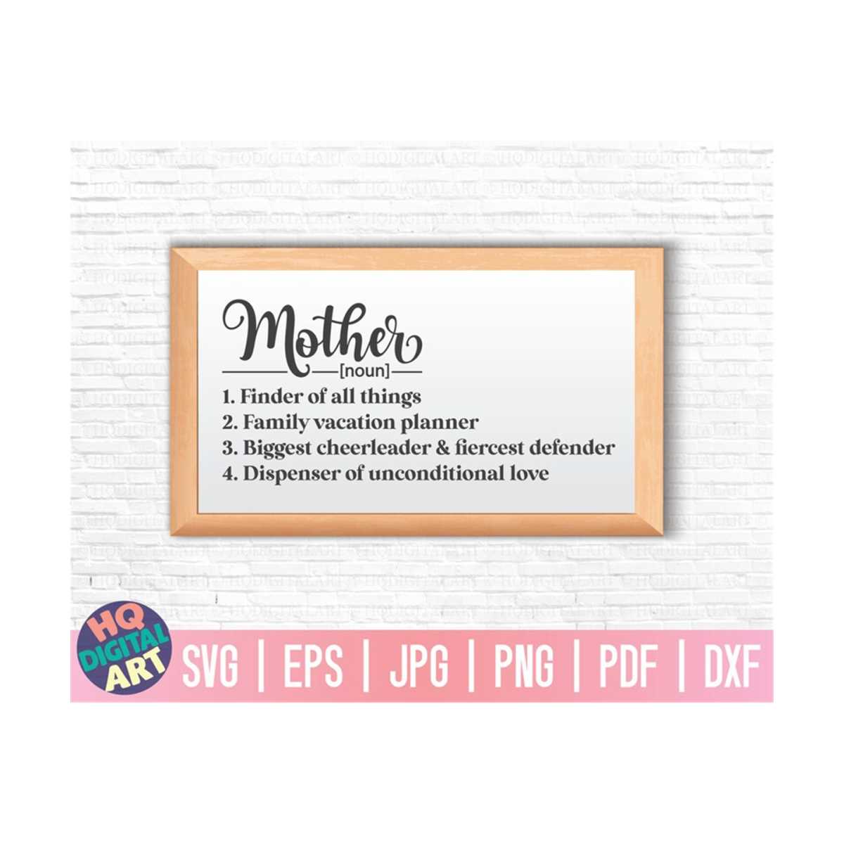 Funny Mom Definition SVG / Mom Dictionary Sign SVG / Mother' | Inspire ...