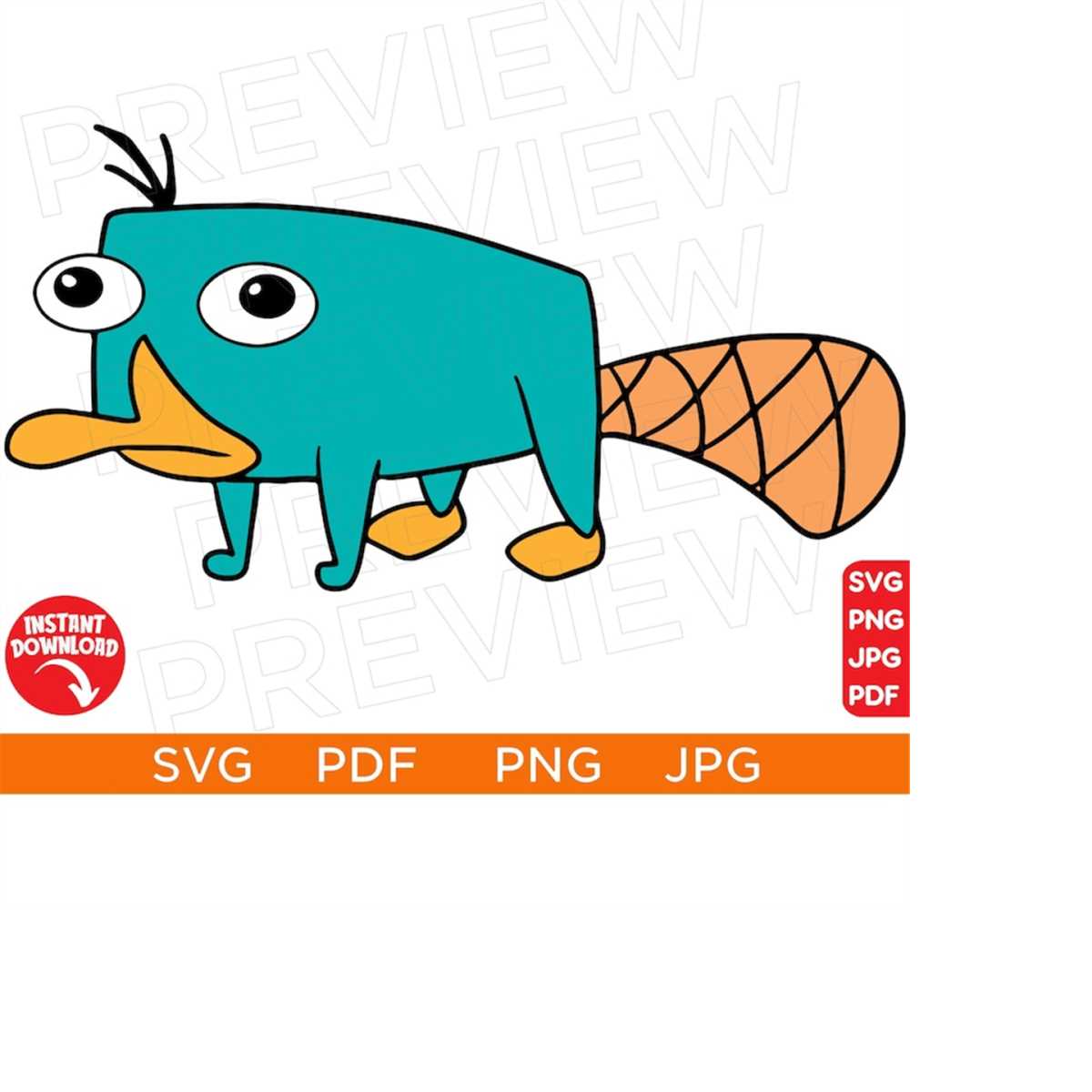 Perry the Platypus SVG, Phineas and Ferb SVG Disneyland Ears - Inspire ...