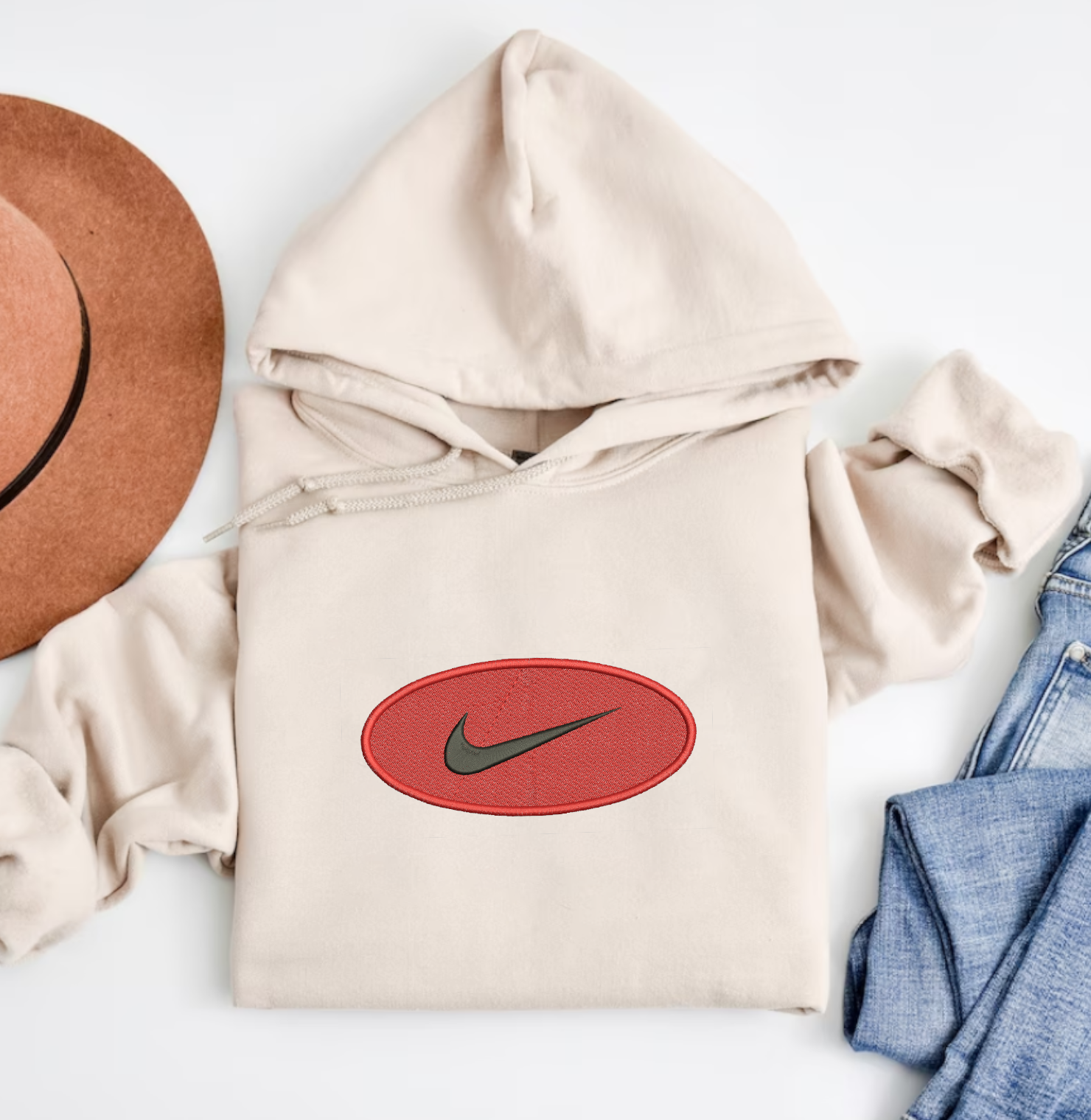 Nike Oval Emblem Swoosh Patch Embroidered Sweatshirt, Nike E - Inspire ...