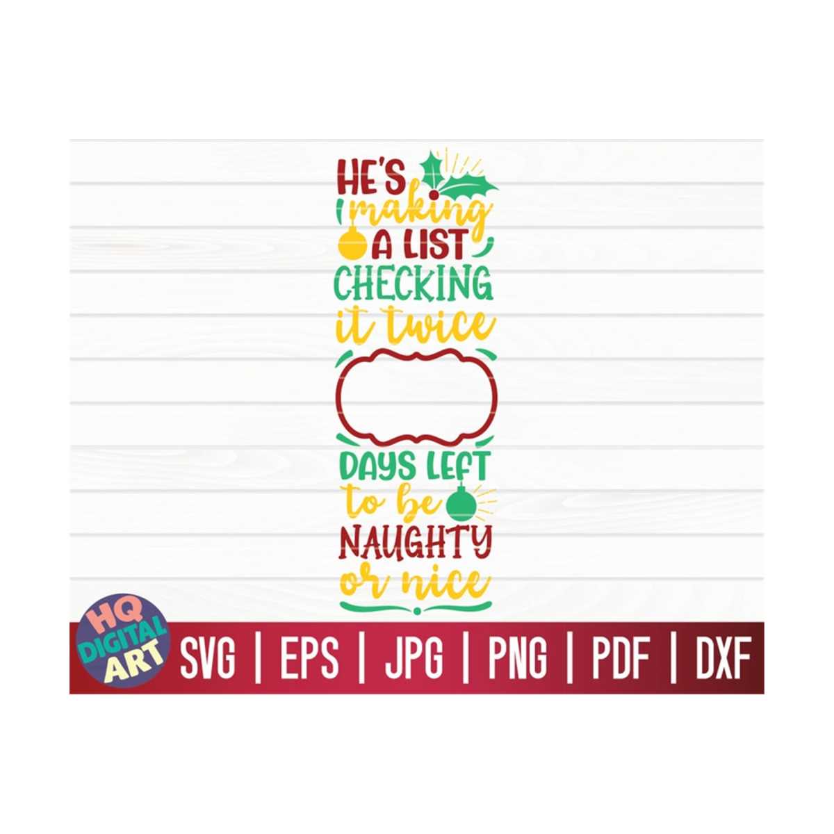 He's making a list Christmas Countdown SVG / Cricut / Silhou | Inspire ...