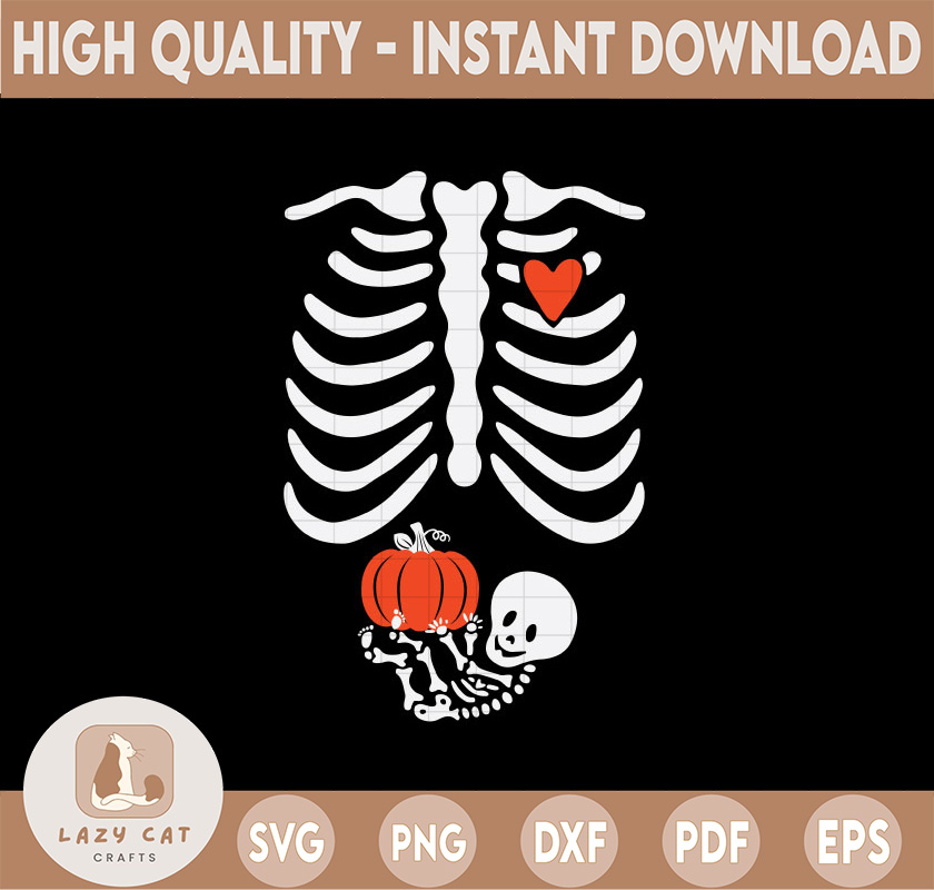 Baby skeleton svg, Pregnancy skeleton svg, thanksgiving skel | Inspire ...