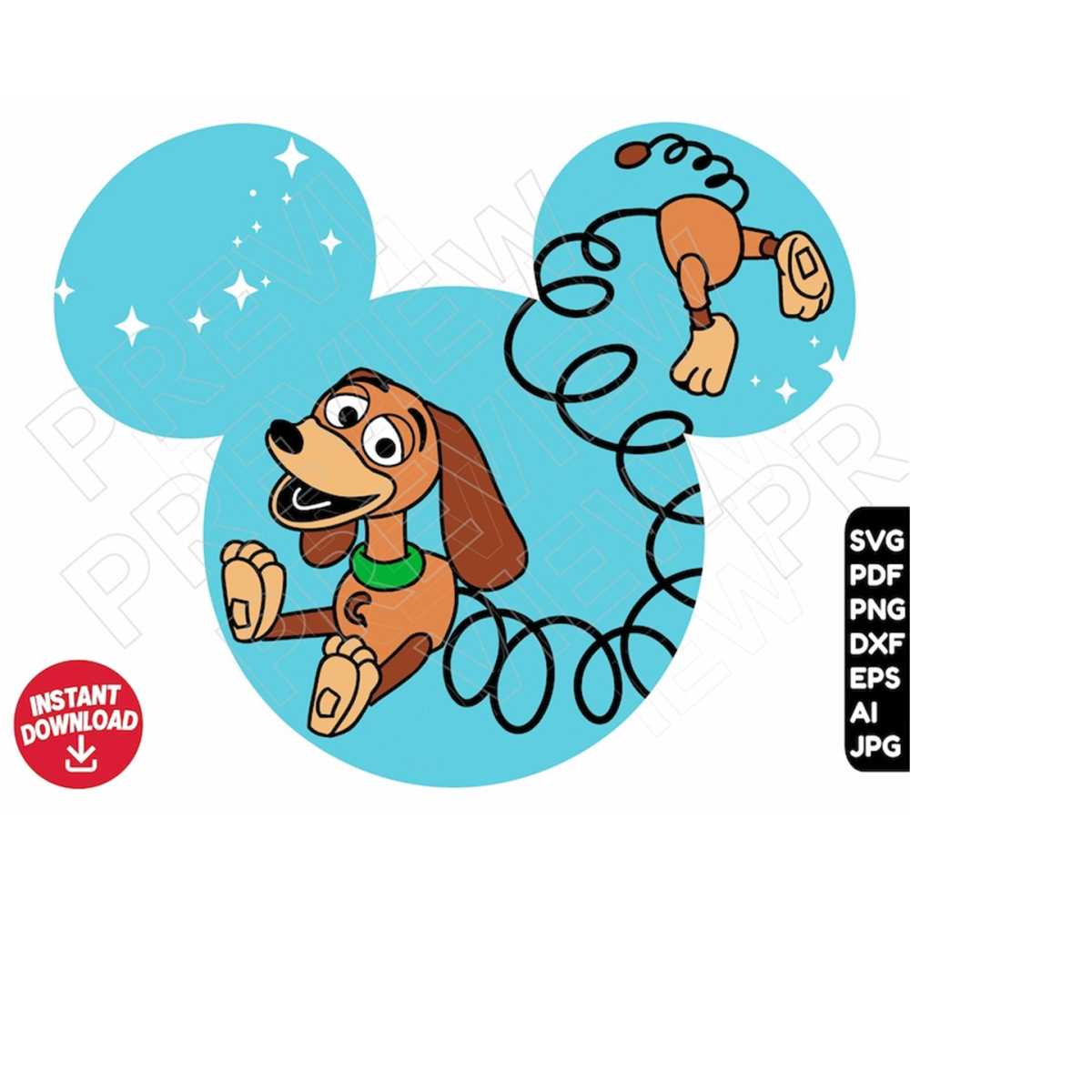 Slinky SVG toy story ears dxf png clipart , cut file layered - Inspire ...