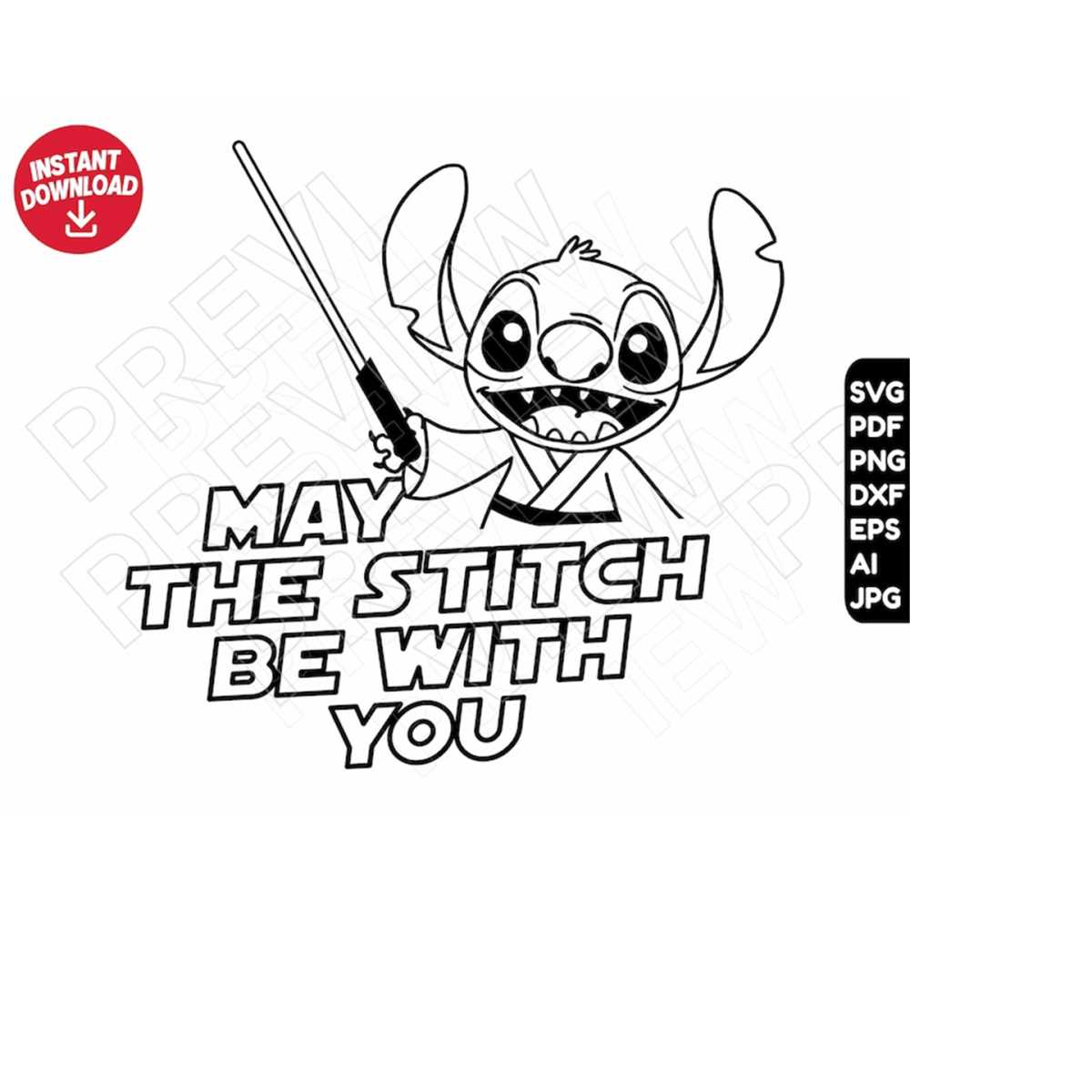 Stitch SVG stars dxf png clipart , cut file outline silhouet - Inspire ...