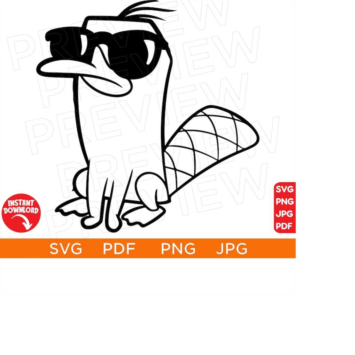 Perry the Platypus SVG, Phineas and Ferb SVG Disneyland Ears | Inspire ...