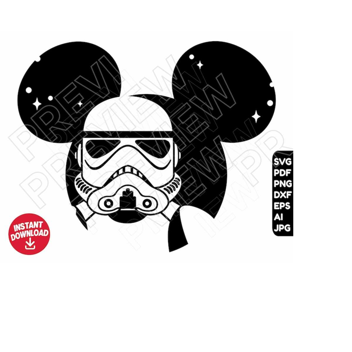 Stormtrooper SVG star wars ears dxf svg png clipart , cut fi - Inspire ...